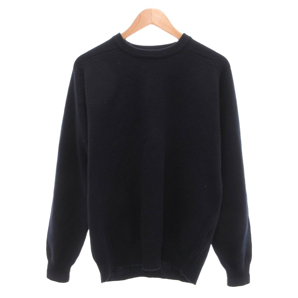 【中古】ユニクロ UNIQLO オールドユニクロ ニット セーター ウール L 紺 ネイビー ラウンドネック 長袖 /NL ■ECF005 メンズ 【ベクトル 古着】 260513ブランドユニクロ UNIQLO表記サイズL実寸サイズ身幅：5...