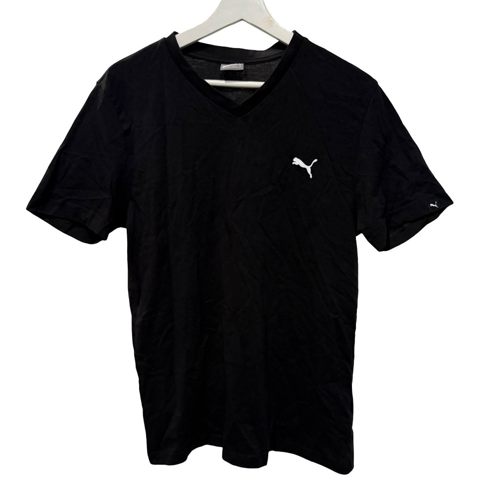 【中古】プーマ PUMA シャツ Vネック ワンポイント ロゴ 刺繍 半袖 Tシャツ M 黒 ブラック /EH ■ECF005 メンズ 【ベクトル 古着】 260603ブランドプーマ PUMA表記サイズM実寸サイズ肩幅：43cm　身幅：51...