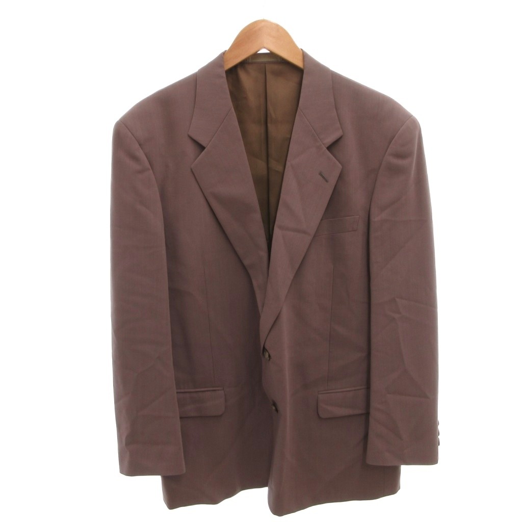 【中古】DALUOMO ヴィンテージ テーラードジャケット ウール BE5 ライトパープル シングルブレスト 背抜き 無地 長袖 /TL ■ECF006 メンズ 【ベクトル 古着】 260616表記サイズBE5実寸サイズ肩幅：49cm　身幅...