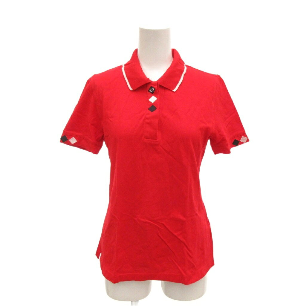 【中古】エスカーダ ESCADA GOLF 美品 ポロシャツ 34 赤 レッド アーガイル柄 /IL ■ECF006 レディース 【ベクトル 古着】 260622ブランドエスカーダ ESCADA表記サイズ34実寸サイズ肩幅：37cm　身幅：...
