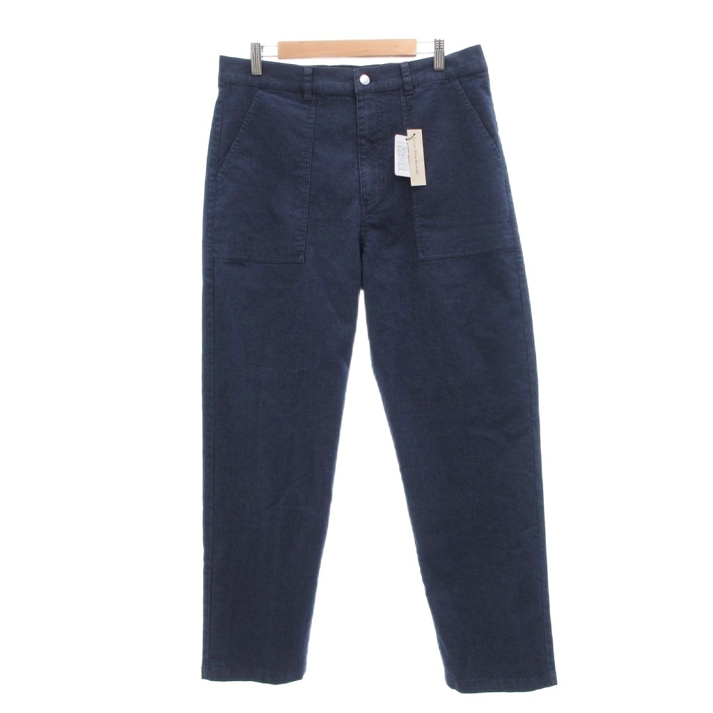 【中古】未使用品 タグ付き ルッカウォモアラモーダ Lucca Uomo alla moda デニムパンツ テーパード L インディゴネイビー /SX ■ECF006 メンズ 【ベクトル 古着】 260701表記サイズL実寸サイズウエスト：...