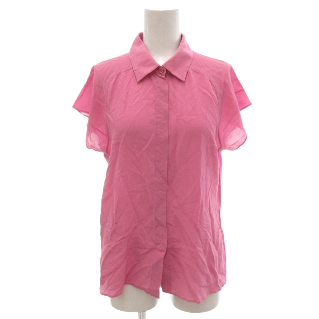 【中古】エンポリオアルマーニ EMPORIO ARMANI 美品 フレンチスリーブブラウス シャツ 42 ピンク 絹 シルク ラグラン 比翼 /JI ■ECG007 レディース 【ベクトル 古着】 260715ブランドエンポリオアルマーニ ...