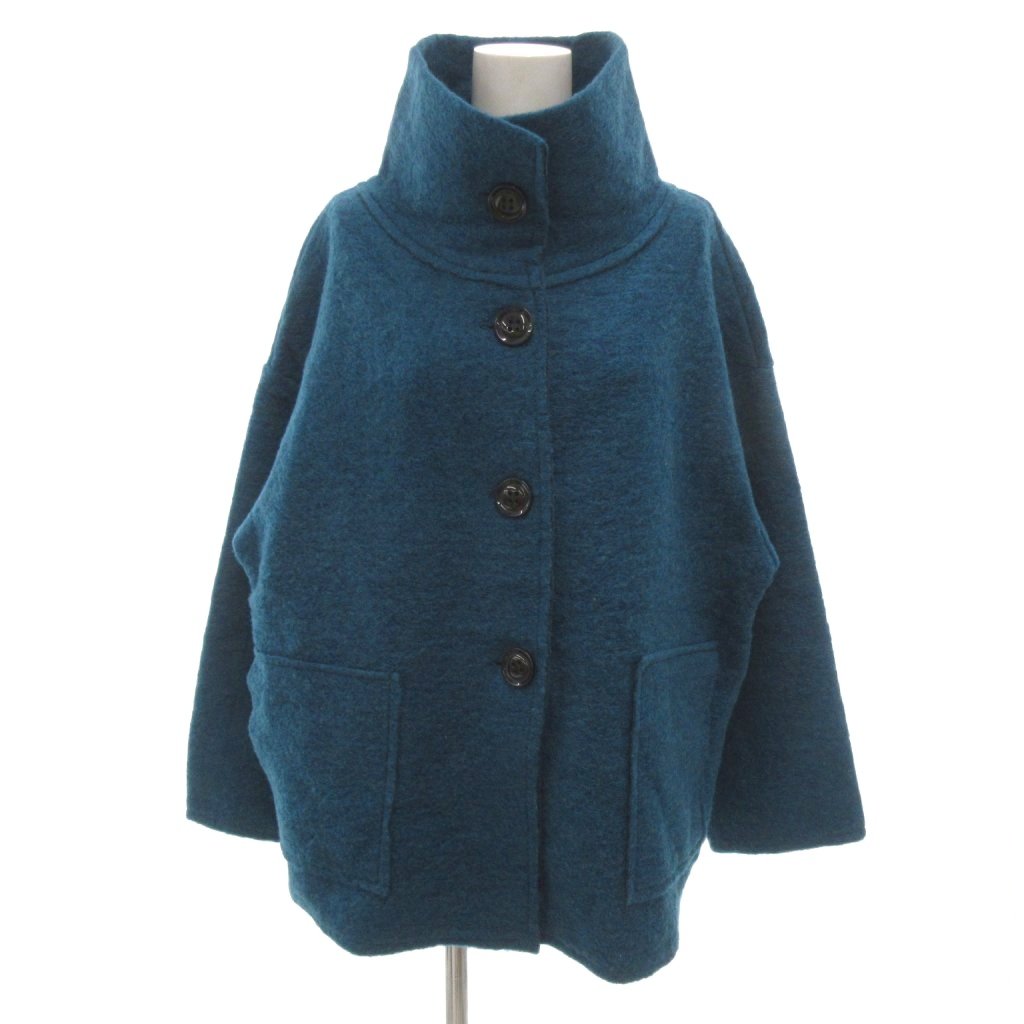 【中古】アレクシア Alexia s.r.l. ショートコート F ターコイズ イタリア製 立襟 /JI ■ECF007 レディース 【ベクトル 古着】 260721表記サイズF実寸サイズ肩幅：58cm　身幅：61cm　着丈：60cm　袖丈...