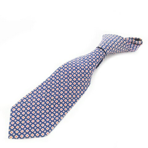 【中古】サルヴァトーレフェラガモ Salvatore Ferragamo ネクタイ レギュラー シルク 絹 ドット 小紋 総柄 紺 ネイビー /CK28 ■GY17 メンズ 【ベクトル 古着】 250716ブランドサルヴァトーレフェラガモ ...