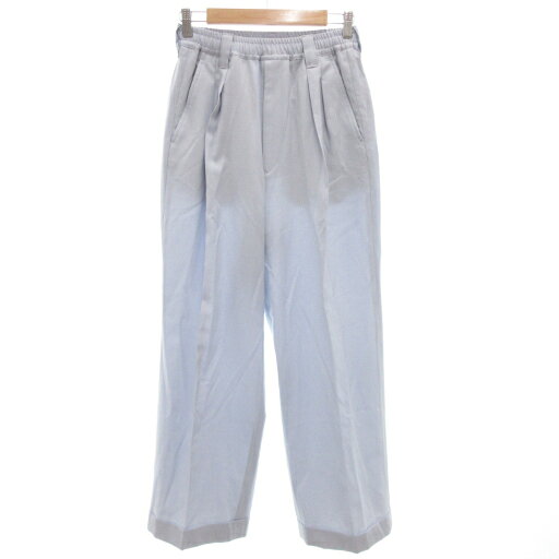 【中古】メゾンスペシャル MAISON SPECIAL 21SS FLAXASAダブルワイドスラックス イージーパンツ ツータック センタープレス M サックスブルー 11211461203 /GV ■GY19 メンズ 【ベクトル 古着】 ...