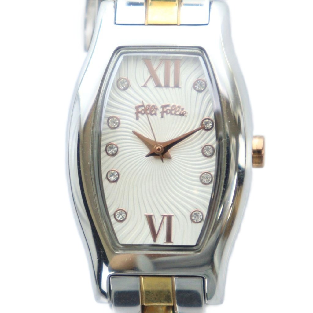 【中古】フォリフォリ Folli Follie WF0T050BSZ 腕時計 ウォッチ クォーツ ローマン 石付き ラインストーン シルバー色 ■GY18 /MQ レディース 【ベクトル 古着】 251117ブランドフォリフォリ Folli...