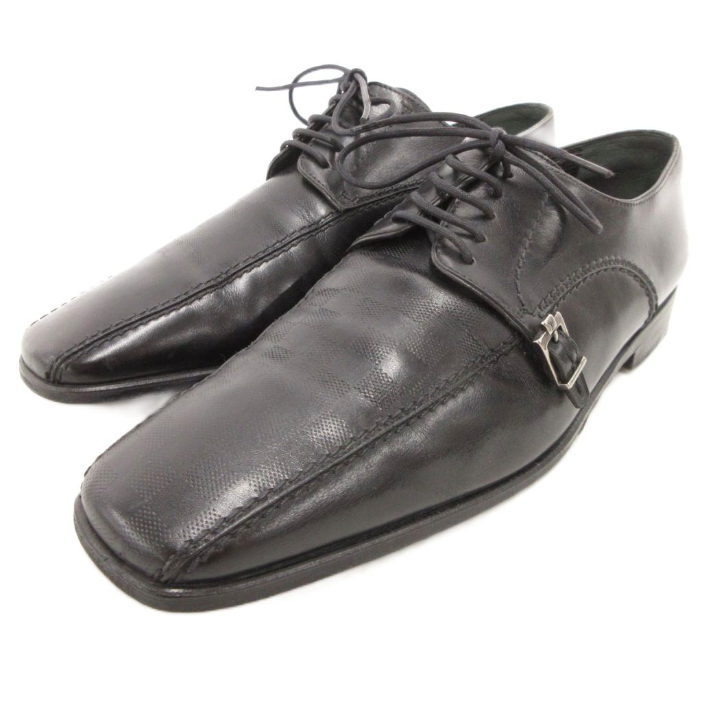 【中古】ルイヴィトン LOUIS VUITTON ダービーシューズ ビジネス ベルテッド レザー ダミエ 5.5 黒 ブラック /JS ■GY18 メンズ 【ベクトル 古着】 260123ブランドルイヴィトン LOUIS VUITTON表記...