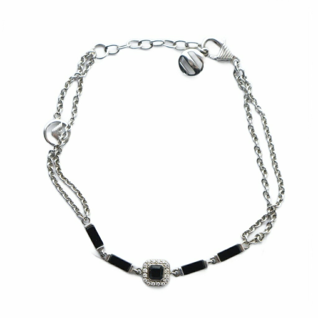 【中古】エンポリオアルマーニ EMPORIO ARMANI ブレスレット アクセサリー ロゴ Silver925 シルバー色 黒 ブラック ■GY18 /MQ レディース 【ベクトル 古着】 260130ブランドエンポリオアルマーニ EMP...