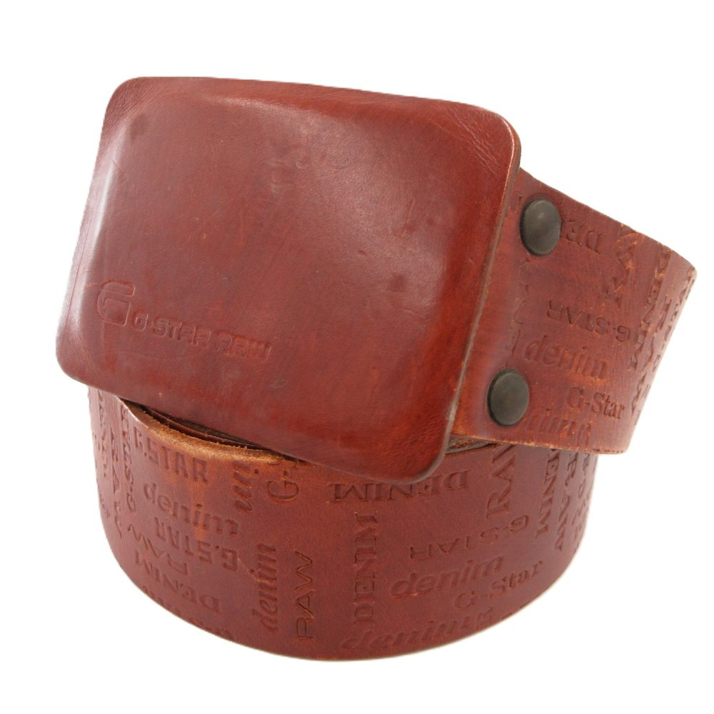 【中古】ジースターロウ G-Star RAW ベルト 本革 95 L 茶 ブラウン エンボス加工 ロゴ入り レザーバックル /ML ■GY99 メンズ 【ベクトル 古着】 260430ブランドジースターロウ G-Star RAW表記サイズ9...