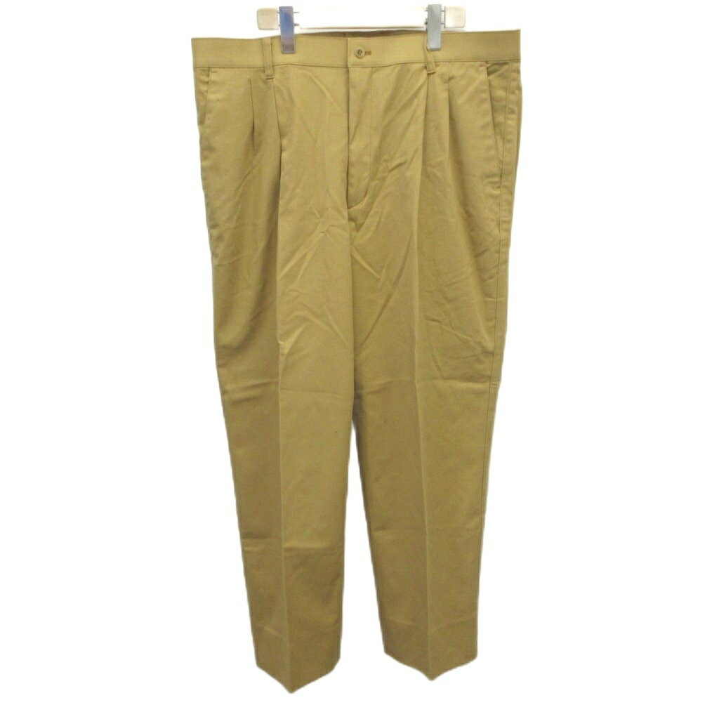 【中古】グリーンクラブ GREEN CLUBS パンツ チノスラックス 100 キャメル ベージュ センタープレス プリーツ 無地 /KV ■GY99 メンズ 【ベクトル 古着】 260420ブランドグリーンクラブ GREEN CLUBS表...