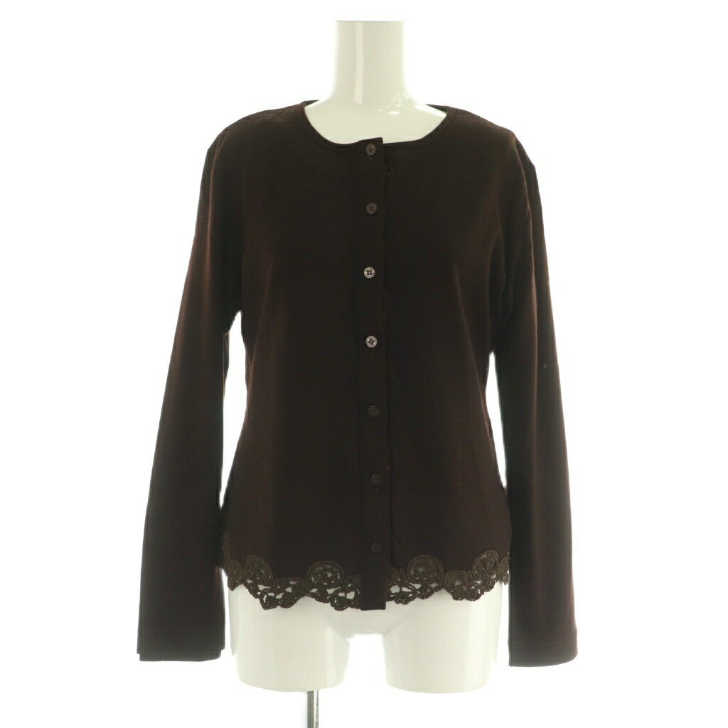 【中古】ジバンシィ GIVENCHY BOUTIQUE アンサンブルニット カーディガン セーター レース M ブラウン /MY ■OS ■GY06 レディース 【ベクトル 古着】 260420ブランドジバンシィ GIVENCHY表記サイズ...