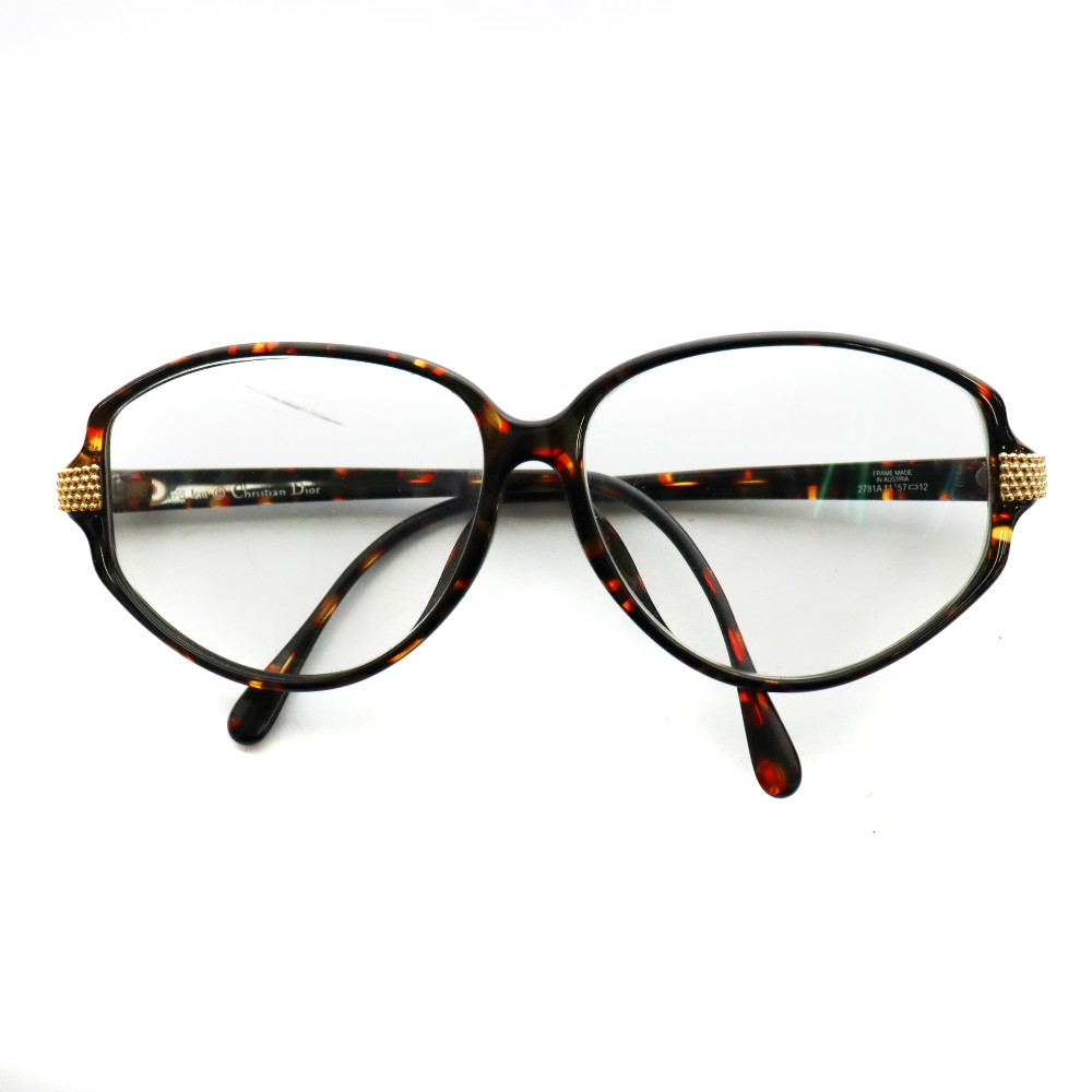 【中古】クリスチャンディオール Christian Dior 眼鏡 メガネ 総柄 度あり 57□12 茶 ブラウン 黒 ブラック /SS ■OS ■OH ■GY11 メンズ レディース 【ベクトル 古着】 260422ブランドクリスチャンデ...