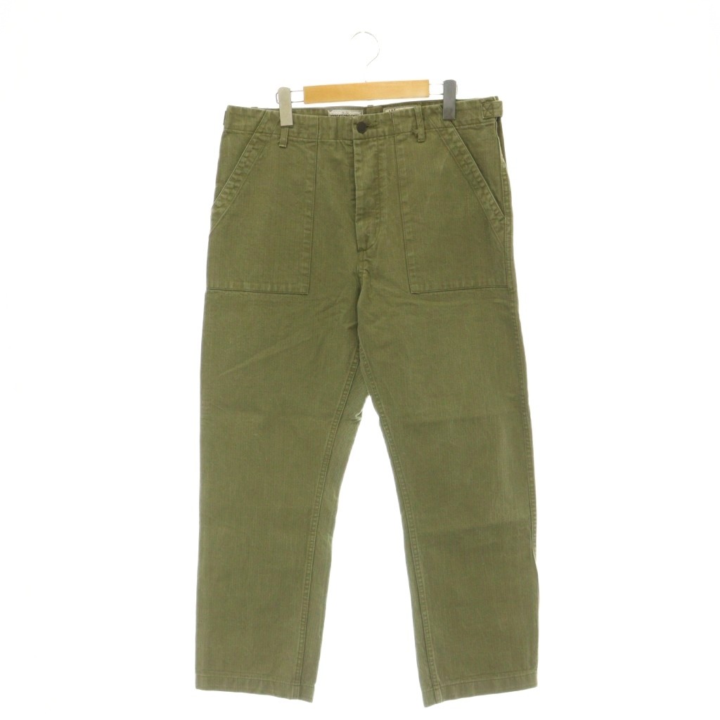【中古】ニッカーボッカー KNICKERBOCKER MFG CO ベイカーパンツ ボタンフライ 34 カーキ /DO ■GY28 メンズ 【ベクトル 古着】 260507表記サイズ34実寸サイズウエスト：85cm　もも幅：30.5cm　裾...