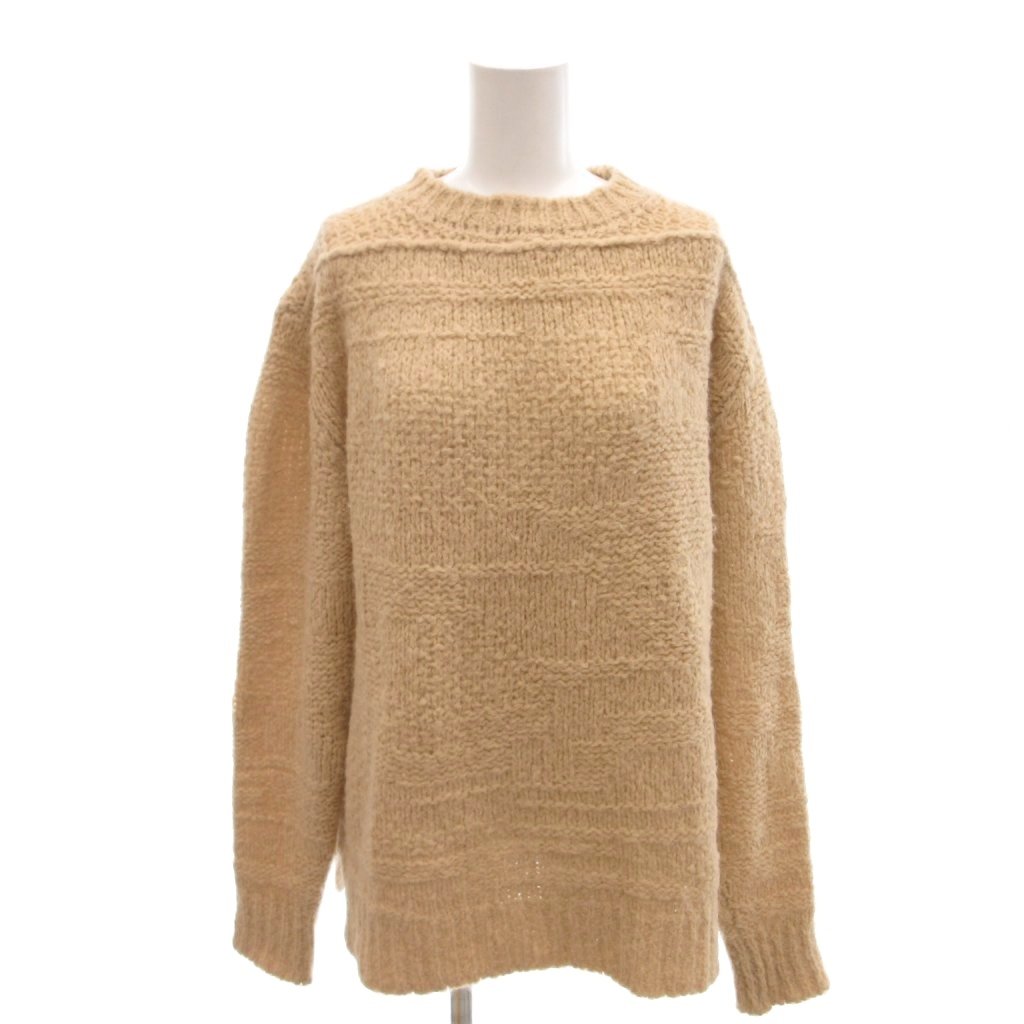 【中古】キャシャレル cacharel ニット アルパカ混 M ベージュ リブ編み モックネック /MX レディース 【ベクトル 古着】 260505ブランドキャシャレル cacharel表記サイズM実寸サイズ肩幅：48cm　身幅：60cm...