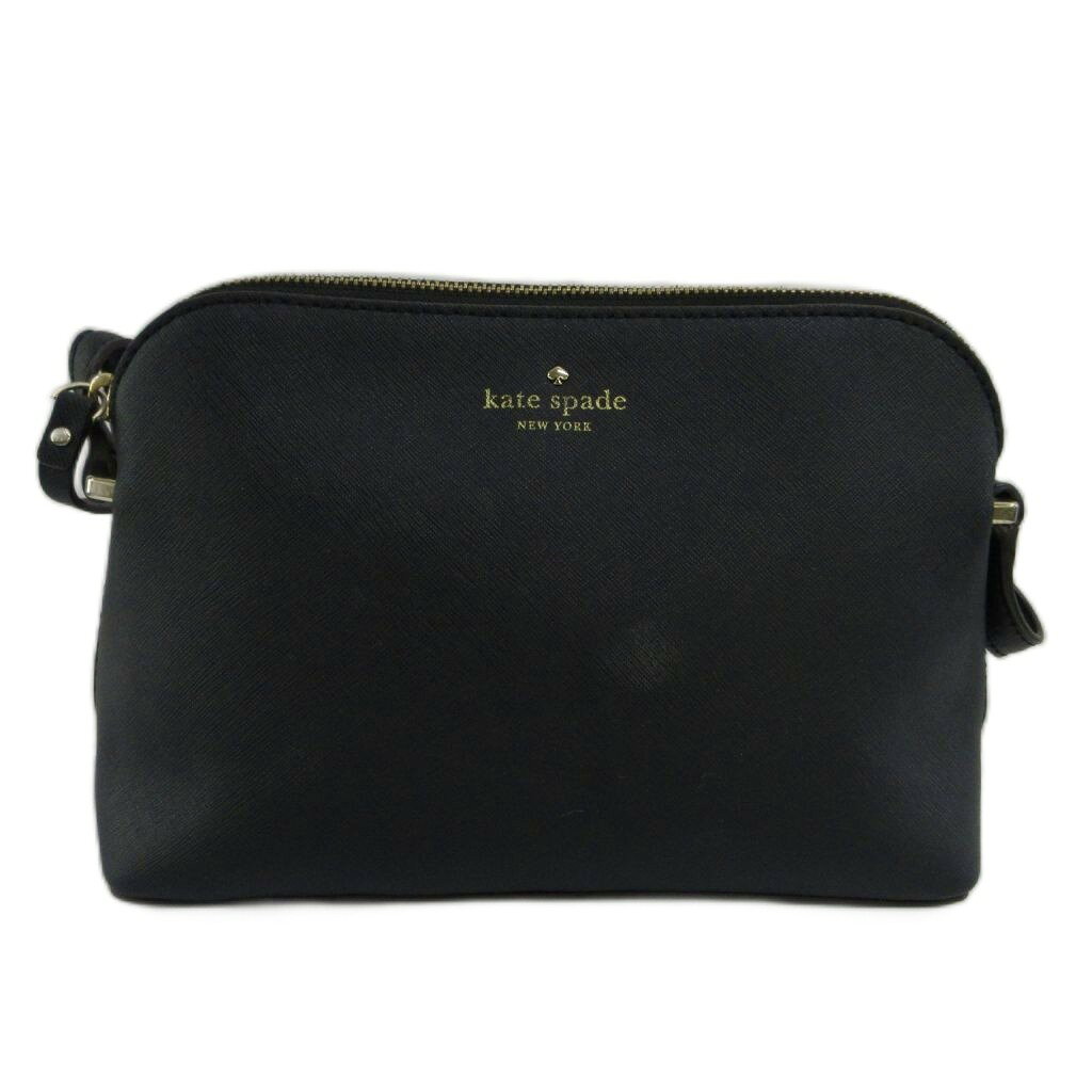 【中古】ケイトスペード KATE SPADE シダーストリート Cedar Street マンディ Mandy ショルダーバッグ ポシェット 牛革 レザー ロゴ 黒 ブラック PWRU3503 /XZ ■GY11 レディース 【ベクトル 古...