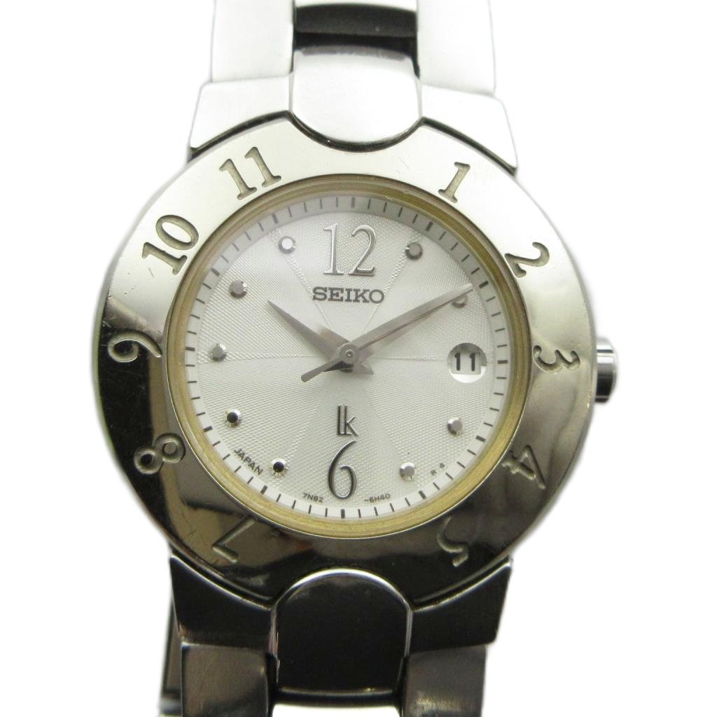 【中古】セイコー SEIKO 7N82-6F00 lk ルキア 腕時計 クォーツ ウォッチ 白文字盤 カレンダー付き シルバー色 ■GY18 /MQ レディース 【ベクトル 古着】 260715ブランドセイコー SEIKO表記サイズ実寸サイ...