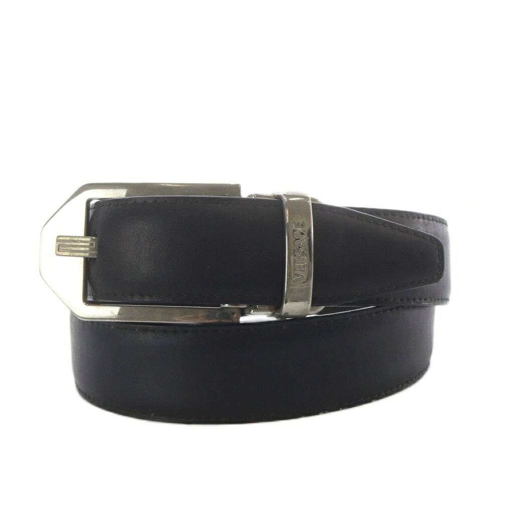 【中古】ジャンニヴェルサーチ ヴェルサーチェ GIANNI VERSACE ベルト レザー ブラック /YO2 ■GY42 メンズ 【ベクトル 古着】 260507ブランドジャンニヴェルサーチ ヴェルサーチェ GIANNI VERSACE実...