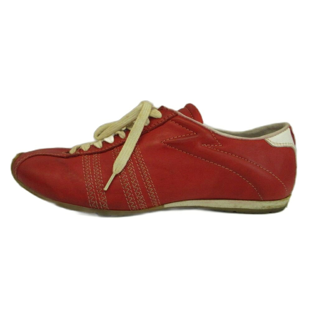 【中古】SAM LUIS TRUTT スニーカー レザー ローカット ステッチ 40 25cm 赤 レッド /XZ ■GY99 メンズ 【ベクトル 古着】 260718表記サイズ40 （日本サイズ 25cm相当）実寸サイズ最大幅：8.5cm...