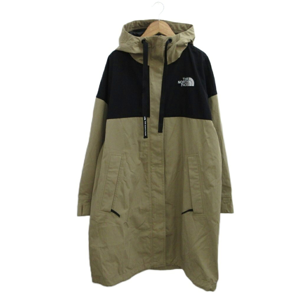 【中古】ザノースフェイス ホワイトレーベル THE NORTH FACE WHITE LABEL ウィメンズマーティスコート W'S MARTIS COAT L ベージュ 黒 ブラック 長袖 フード付き ツートンカラー NC4HM80K /...