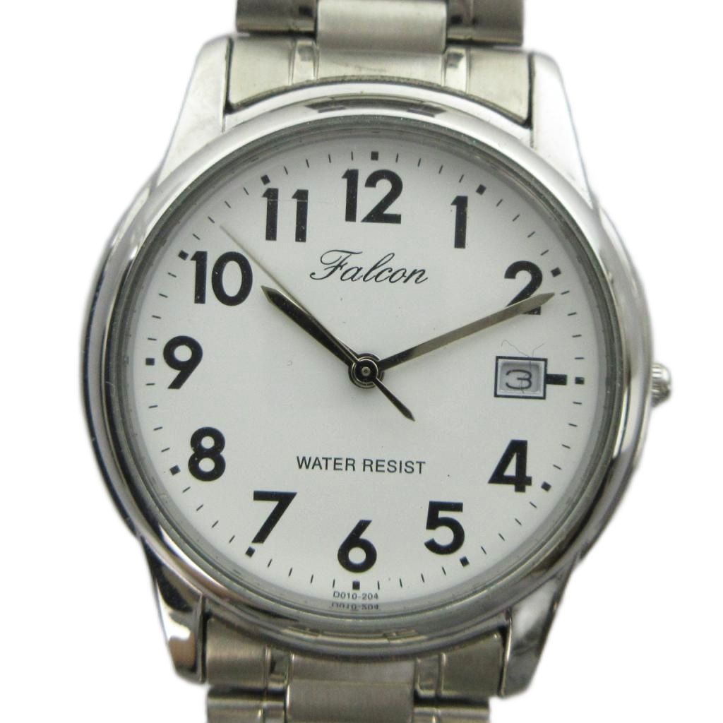 【中古】シチズン CITIZEN Falcon 腕時計 クォーツ ウォッチ カレンダー付き 白文字盤 シルバー色 ■GY18 /MQ メンズ 【ベクトル 古着】 260608ブランドシチズン CITIZEN表記サイズ実寸サイズをご参考くださ...