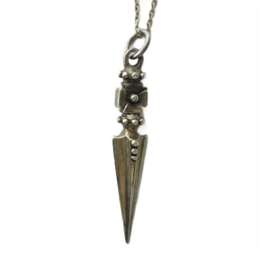 【中古】ALPHA STAR ネックレス アクセサリー ペンダント ロゴ ダガー Silver925 シルバー色 ■GY18 /MQ メンズ 【ベクトル 古着】 260622表記サイズ実寸サイズをご参考ください。実寸サイズチェーンの長さ：約...