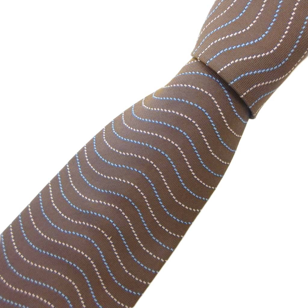 【中古】エルメス HERMES ネクタイ レギュラータイ 総柄 絹 シルク 茶 ブラウン /FF ■GY99 メンズ 【ベクトル 古着】 260625ブランドエルメス HERMES実寸サイズ大剣：8.5cm　全長：152cm　　素材絹色茶 ...