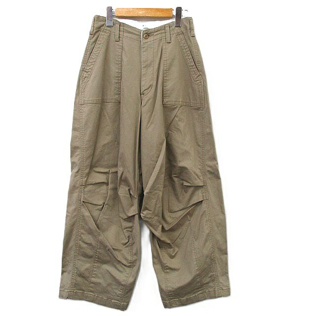 【中古】サムシング something ベイカーパンツ タック コットン シンプル S ベージュ /KT30 ■GY19 レディース 【ベクトル 古着】 260711ブランドサムシング something表記サイズS実寸サイズウエスト：約6...
