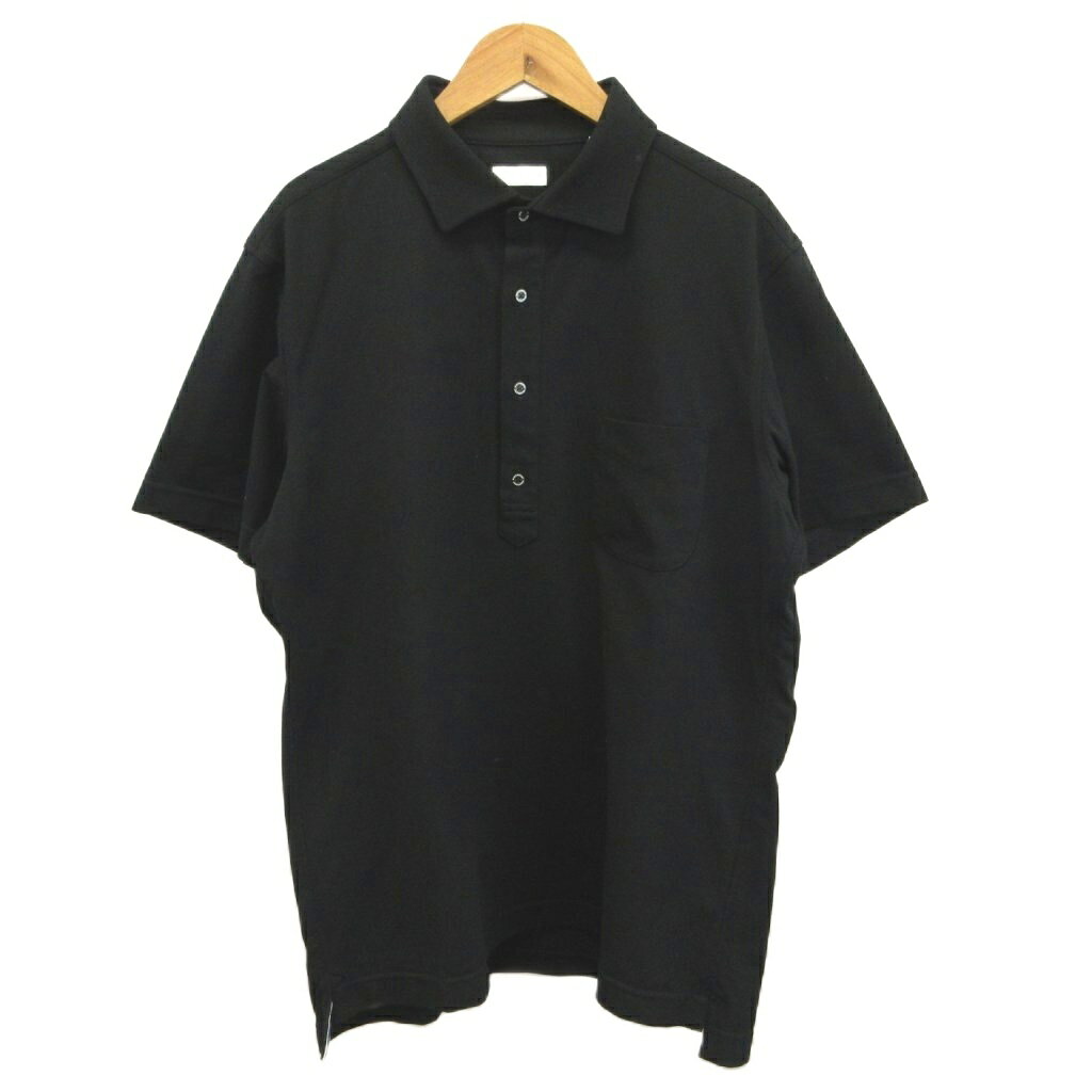 【中古】マッキントッシュフィロソフィー MACKINTOSH PHILOSOPHY TROTTER SHIRT ポロシャツ 42 黒 ブラック 半袖 胸ポケット /KK メンズ 【ベクトル 古着】 260714ブランドマッキントッシュフィロ...