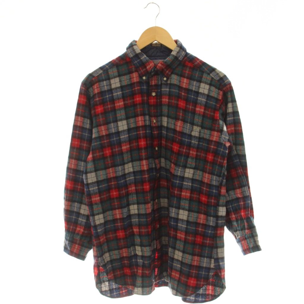【中古】ペンドルトン PENDLETON ネルシャツ チェック マルチカラー USA製 ヴィンテージ 長袖 ボタンダウン L レッド グリーン /HK ■GY01 メンズ 【ベクトル 古着】 260908ブランドペンドルトン PENDLET...