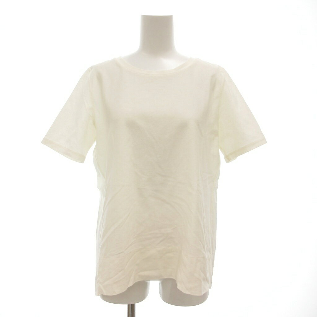 【中古】スキャパ SCAPA Tシャツ リネン混 38 オフホワイト 無地 ラウンドネック 半袖 /UO レディース 【ベクトル 古着】 260110ブランドスキャパ SCAPA表記サイズ38実寸サイズ肩幅：36cm　身幅：47cm　袖丈：...