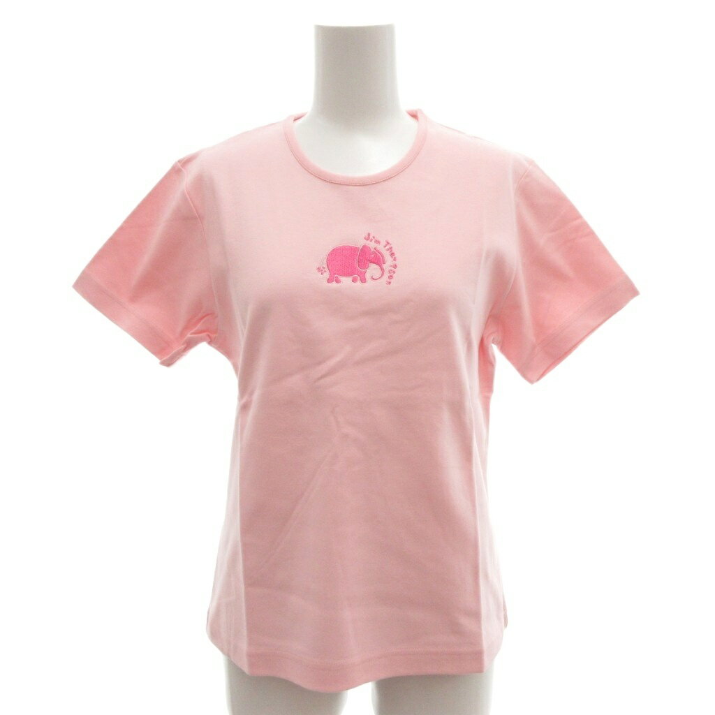 【中古】未使用品 ジムトンプソン JIM THOMPSON タグ付き Tシャツ カットソー M 半袖 刺繍 ピンク /AE レディース 【ベクトル 古着】 260110ブランドジムトンプソン JIM THOMPSON表記サイズM実寸サイズ肩...