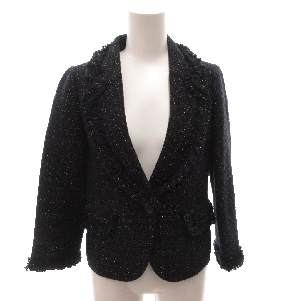 【中古】ジュエルチェンジズ Jewel Changes アローズ テーラードジャケット ツイード カットオフ ラメ 36 紺 ネイビー /FF レディース 【ベクトル 古着】 260323ブランドジュエルチェンジズ Jewel Change...