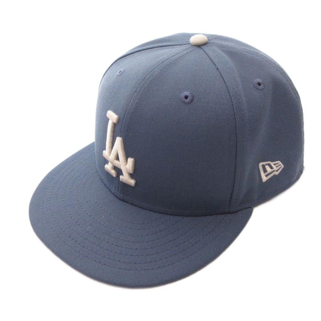 【中古】ニューエラ NEW ERA 59FIFTY ブラックレーベル ロサンゼルス ドジャース スレート キャップ 帽子 ロゴ刺繍 7 4/3 青 ブルー /FF メンズ 【ベクトル 古着】 260323ブランドニューエラ NEW ERA表...