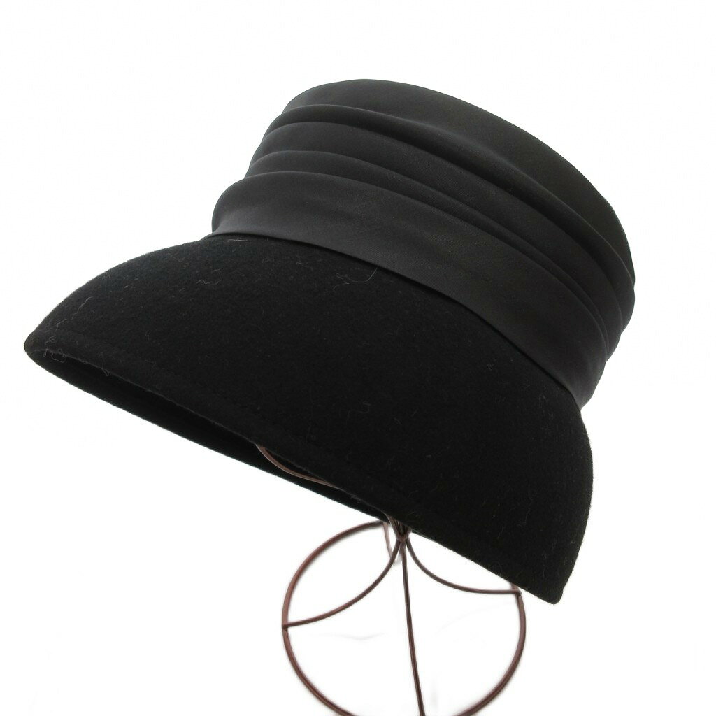 【中古】トゥービーシック TO BE CHIC 美品 ハット 帽子 リボン ウール 黒 ブラック /MG レディース 【ベクトル 古着】 260415ブランドトゥービーシック TO BE CHIC表記サイズサイズ表記なし。実寸サイズをご確認...