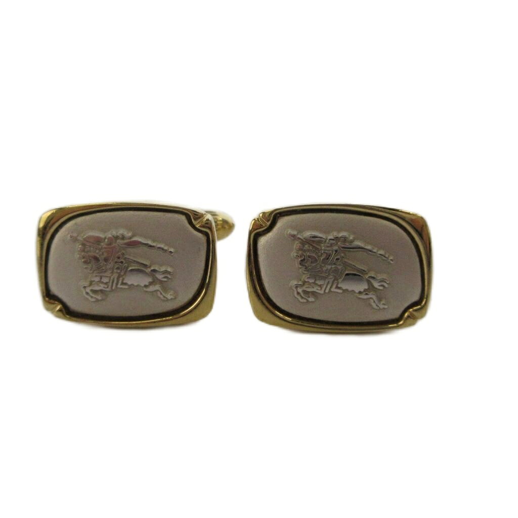 【中古】バーバリー BURBERRY カフス ロゴ シルバー ゴールド /BM メンズ 【ベクトル 古着】 260609ブランドバーバリー BURBERRY実寸サイズトップ 2cm×1.3cm　全長 2.1cm　素材記載なし色シルバー ゴー...
