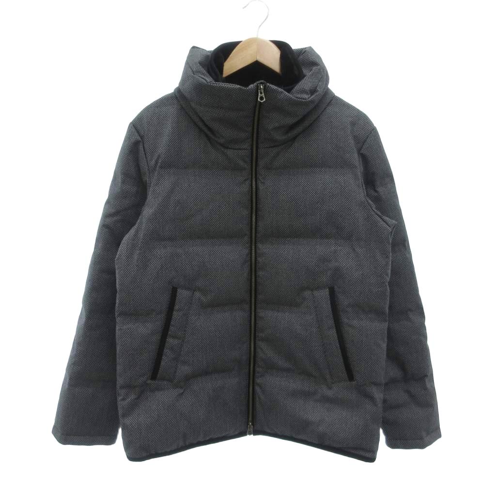 【中古】メンズビギ MEN'S BIGI マイクロブロックチェックボリュームネックダウン ダウンジャケット 3 ジップアップ チェック柄 グレー MO0131FJM001 /NU ■GY12 メンズ 【ベクトル 古着】 260302ブランド...