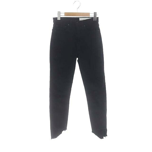 【中古】ラグ&ボーン RAG&BONE NINA HIGH-RISE ANKLE SKINNY スキニーパンツ スリム アンクル丈 ハイライズ 24 黒 ブラック /HS ■OS レディース 【ベクトル 古着】 240221ブランドラグ&ボ...