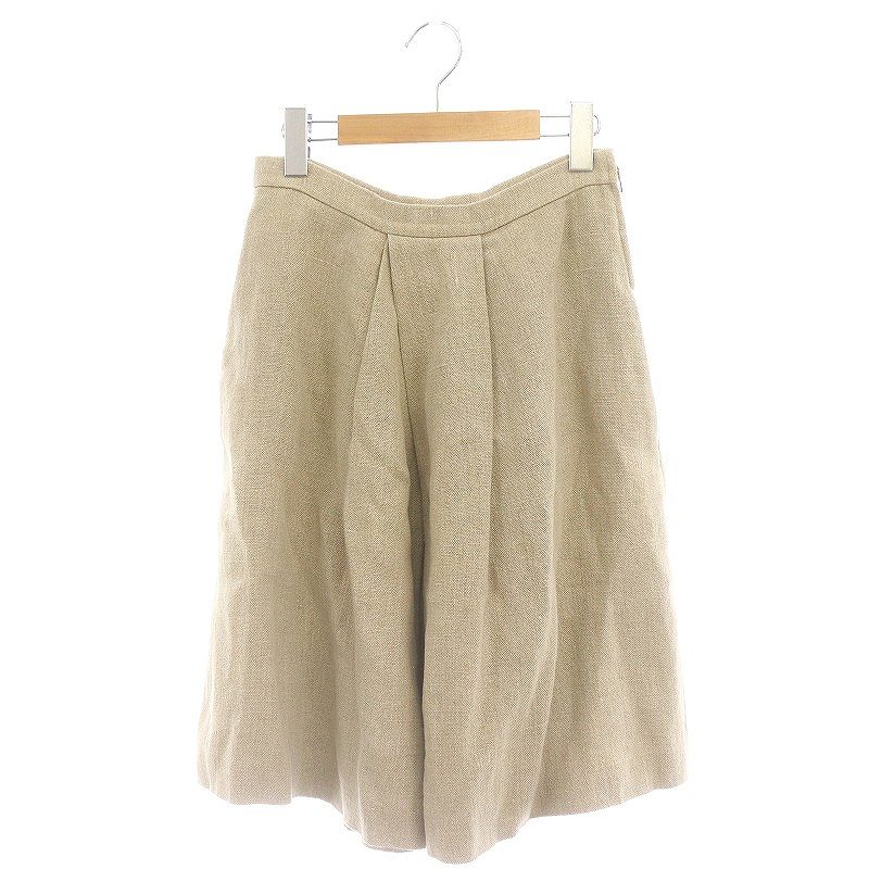 【中古】マディソンブルー MADISONBLUE SPLIT TUCK SKIRT LINEN プリーツスカート ひざ丈 麻 リネン コットン 01 S ベージュ /AQ レディース 【ベクトル 古着】 240725ブランドマディソンブルー...
