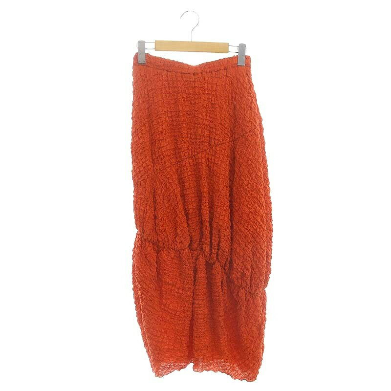 【中古】シティショップ CITYSHOP 24AW SHRINK SKIRT タイトスカート ロング マキシ 36 オレンジ /MF ■OS ■SH レディース 【ベクトル 古着】 240913表記サイズ36（日本サイズS相当）実寸サイズウ...