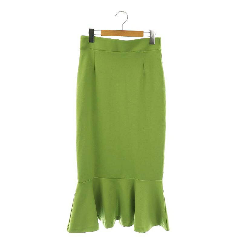【中古】スライ SLYZ 23SS マーメイドスカート フレア マキシ ロング 2 緑 グリーン /AT ■OS レディース 【ベクトル 古着】 250710ブランドスライ SLYZ表記サイズ2実寸サイズウエスト：70cm　ヒップ：86cm...