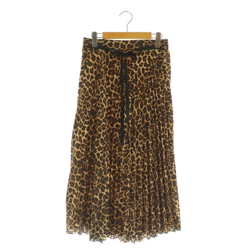 【中古】ザラ ベーシック ZARA BASIC レオパード柄プリーツスカート ロング リボン USA S ブラウン /MY ■OS レディース 【ベクトル 古着】 251117ブランドザラ ベーシック ZARA BASIC表記サイズUSA ...