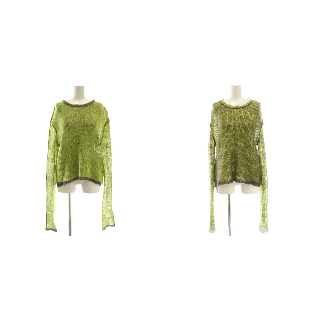 【中古】メゾンスペシャル MAISON SPECIAL Reversible Mohair Knit Pulloverニット セーター プルオーバー F グリーン ブラウン 21242365101 /CX ■OS ■SH レディース 【ベク...