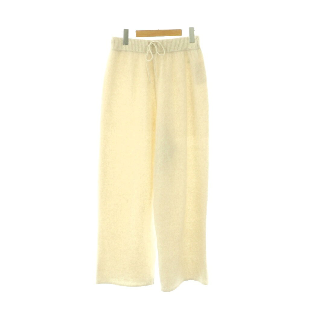 【中古】ザポーズ THE PAUSE 25AW ファーニットドロストパンツ ワイド イージー ウール F ライトベージュ /NR ■OS レディース 【ベクトル 古着】 260129表記サイズF実寸サイズウエスト：64cm　もも幅：39cm...