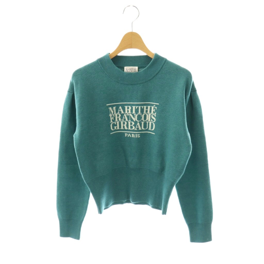 【中古】マリテフランソワジルボー MARITHE FRANCOIS GIRBAUD ロゴ ニット F ターコイズ ブルー /OK ■OS レディース 【ベクトル 古着】 260305ブランドマリテフランソワジルボー MARITHE FRAN...