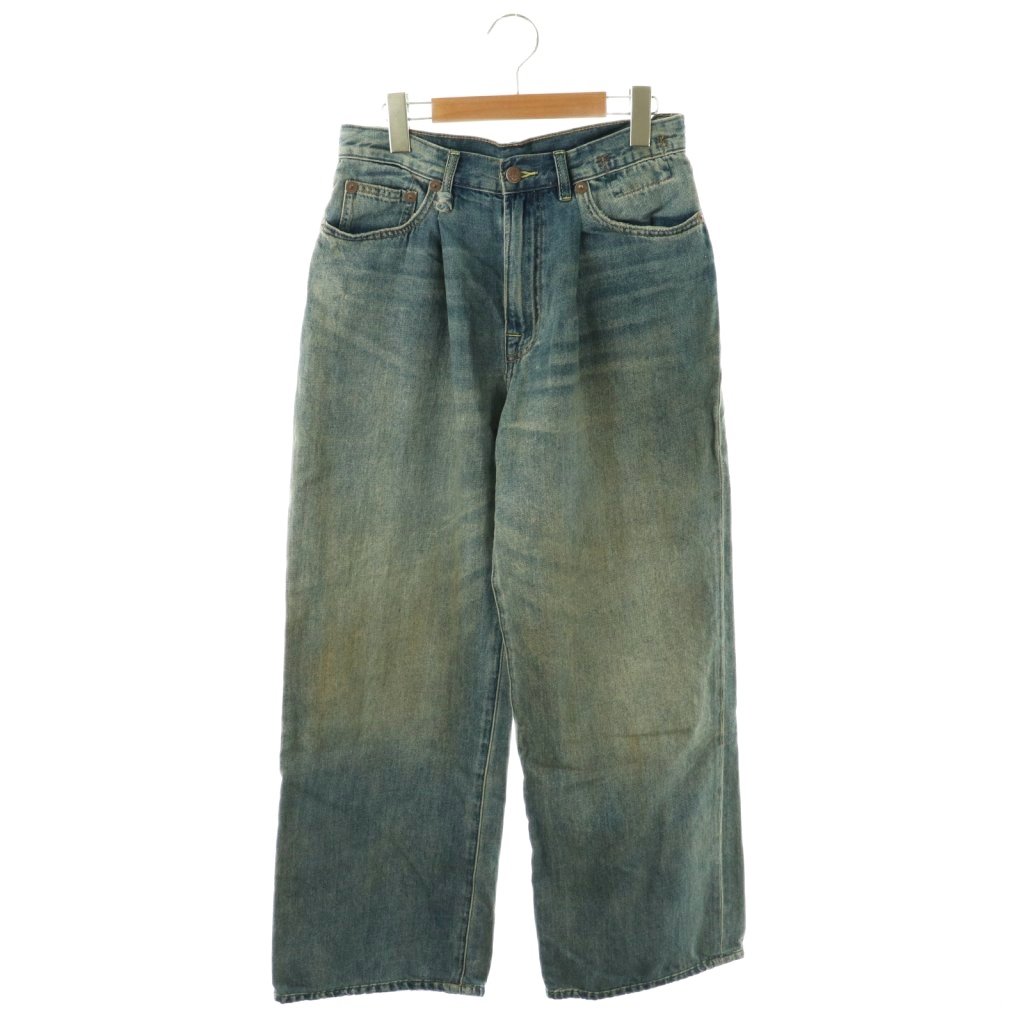 【中古】アールサーティーン R13 DAMON PLEATED WIDE LEG DENIM デニムパンツ ジーンズ 25 ブルー /CX ■OS レディース 【ベクトル 古着】 260217ブランドアールサーティーン R13表記サイズ25...