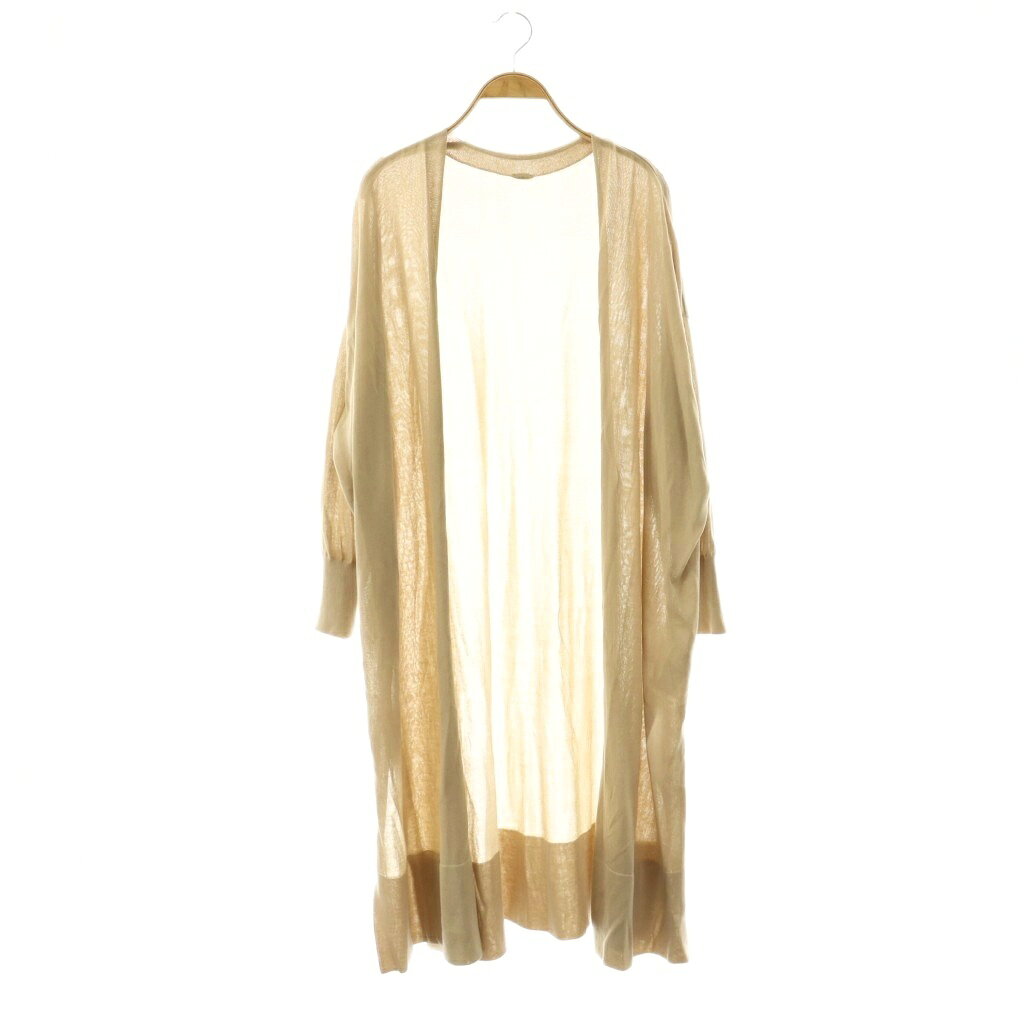 【中古】ミューズ ドゥーズィエム クラス MUSE de Deuxieme Classe shake code Vネック ロングカーディガン ニット ベージュ /DF ■OS レディース 【ベクトル 古着】 260226ブランドミューズ ド...