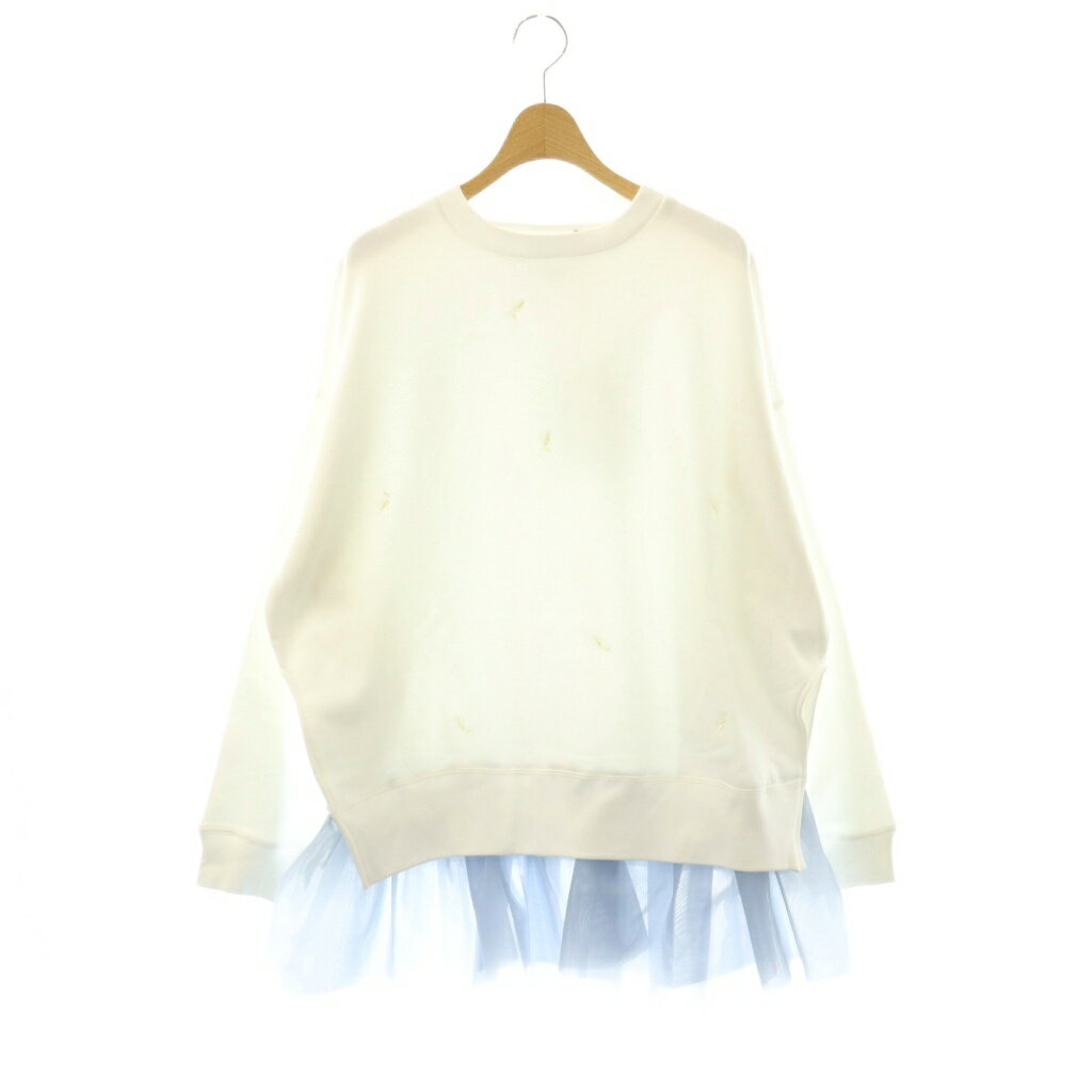 【中古】未使用品 ユウミアリア yuumiARIA 252-AC011 エンブロイダリー スウェット プルオーバー 長袖 F ホワイト /HK ■OS ■SH レディース 【ベクトル 古着】 260219表記サイズF実寸サイズ肩幅：64cm...