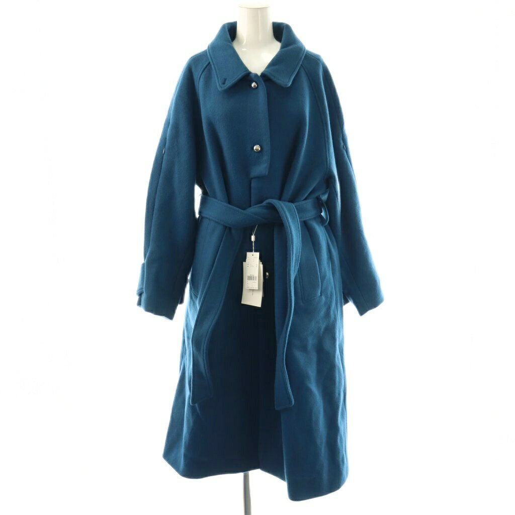 【中古】未使用品 アメリヴィンテージ Ameri VINTAGE アメリ AMERI SOFT WOOL BAL COLLAR COAT バルカラーコート アウター ロング S ブルー /DF ■OS レディース 【ベクトル 古着】 260...