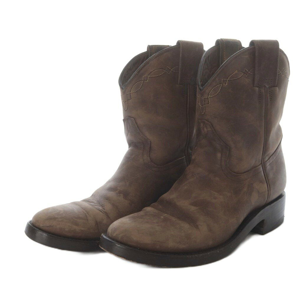 【中古】カイラニモンタナ Kai Lani meets MONTANA ウエスタンブーツ ショート ハイヒール レザー 7 ダークブラウン /YO12 レディース 【ベクトル 古着】 260303表記サイズ7実寸サイズ履き口周り：33cm　...
