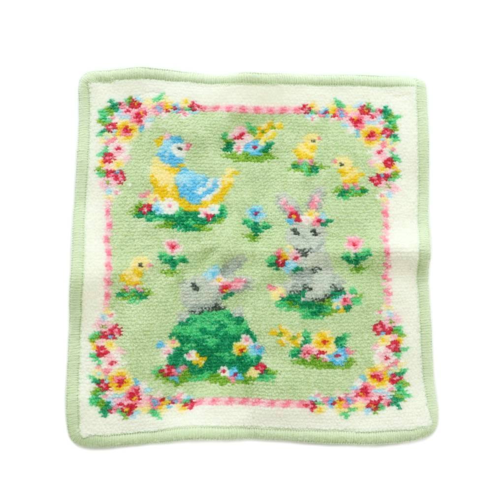 【中古】フェイラー FEILER ハッピーイースター! タオルハンカチ 総柄 黄緑 マルチカラー /MI ■OS レディース 【ベクトル 古着】 260305ブランドフェイラー FEILER表記サイズ表記なし実寸サイズヨコ19cm　タテ20...